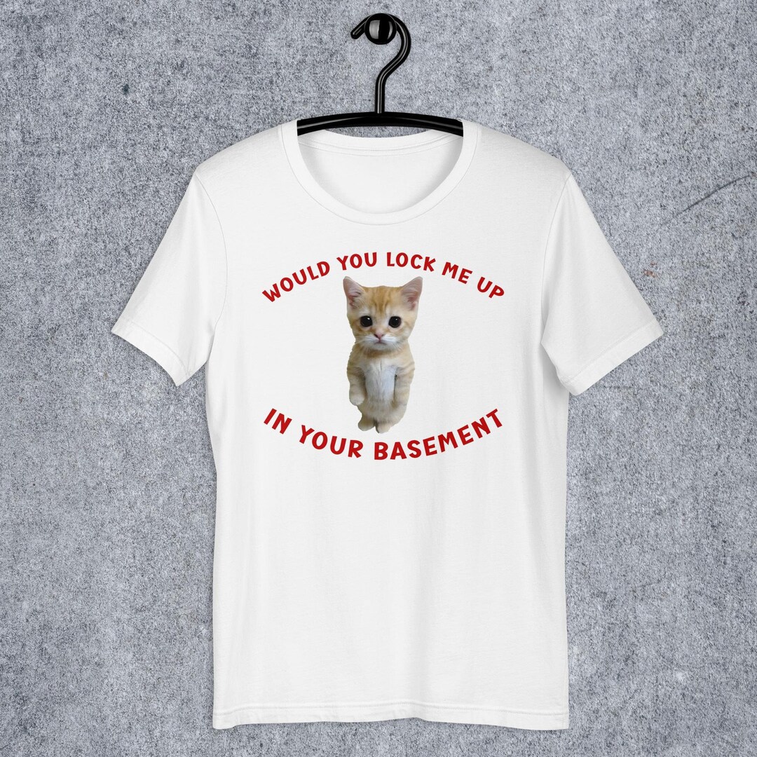 Would You Lock Me up in Your Basement Funny Cat Meme T-shirt Gift for ...