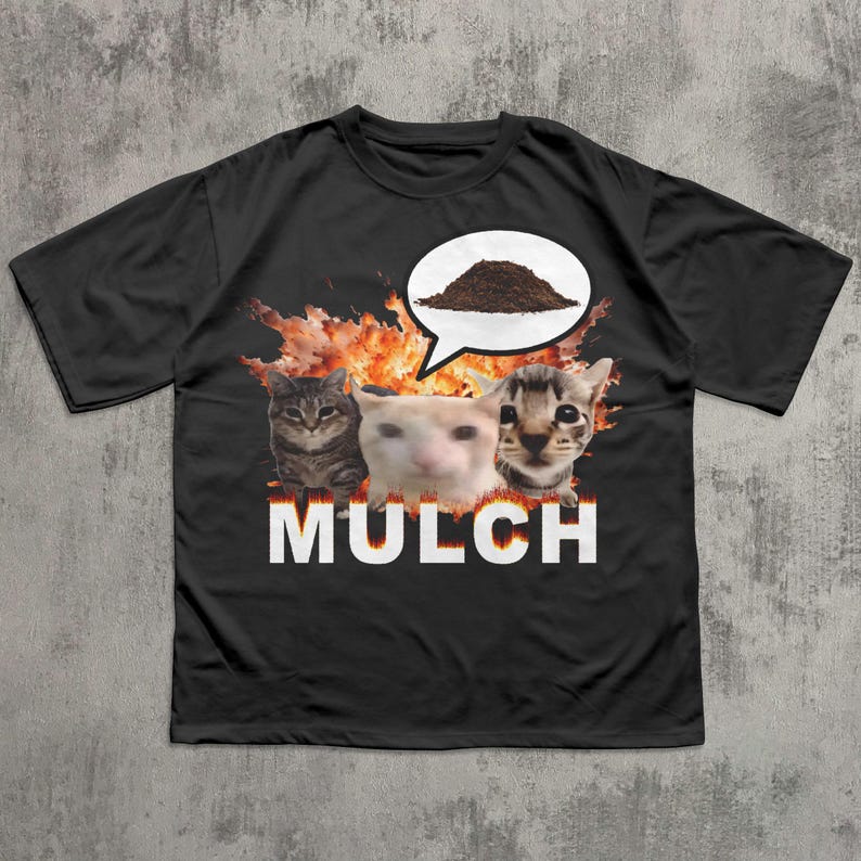Mulch Funny Cat Dank Meme Tee Shirt Gift for Woman and Man, Goofy Ahh ...