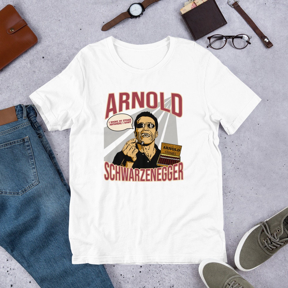 Vintage Comic Arnold Schwarzenegger Meme Gym T-shirt, Arnold Stogie ...