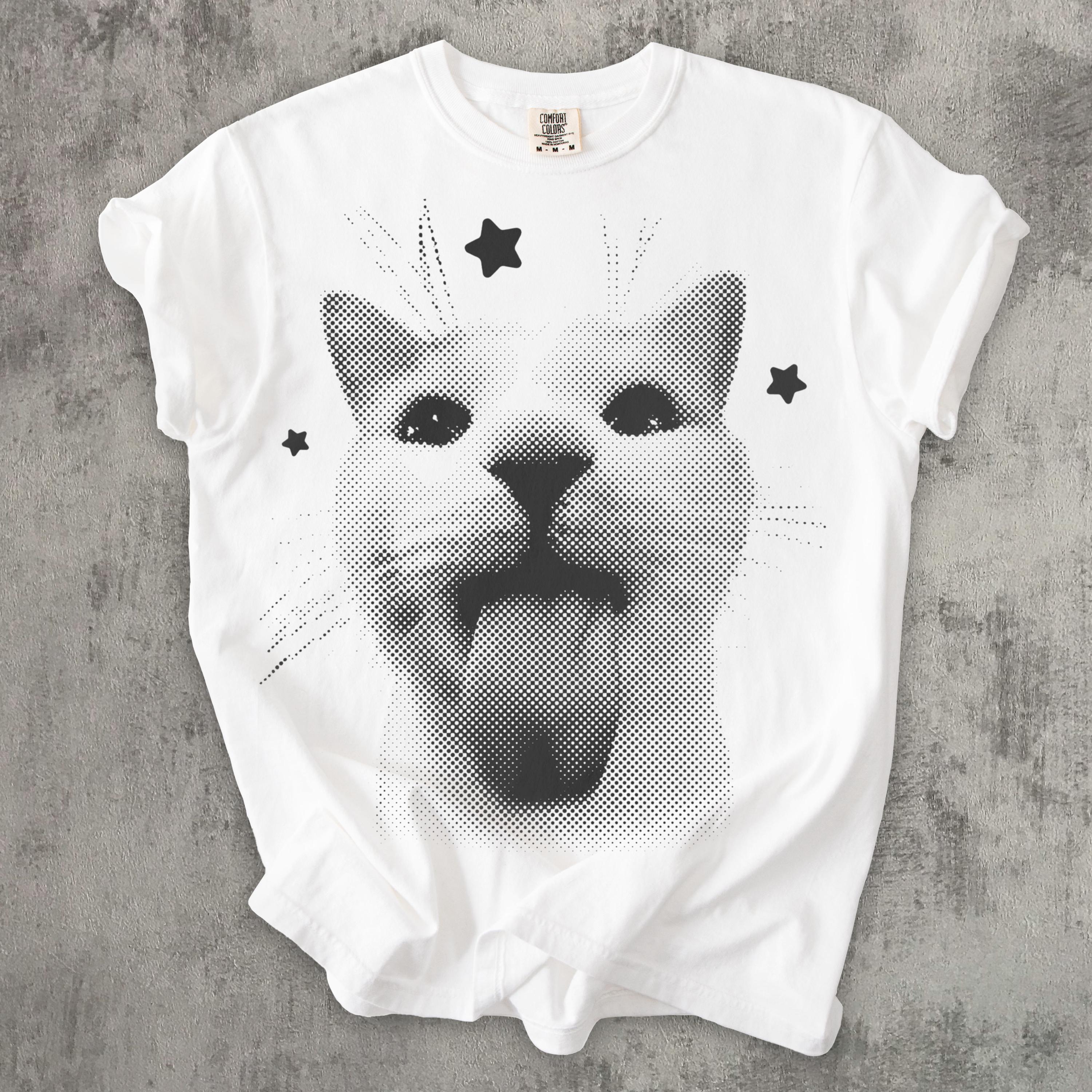 Funny Y2k Cat T-shirt, Silly Cats Tee, 90s Retro Kitten Shirt, Ironic ...