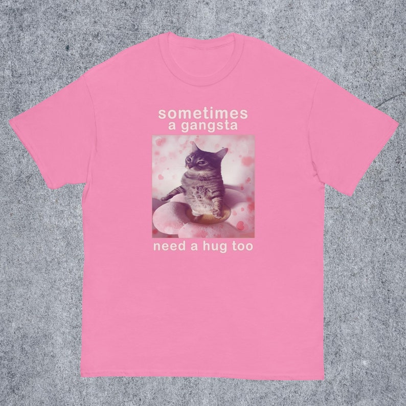 Sometimes a Gangsta Need a Hug Too Funny Cat Meme T-shirt Gift for Her ...