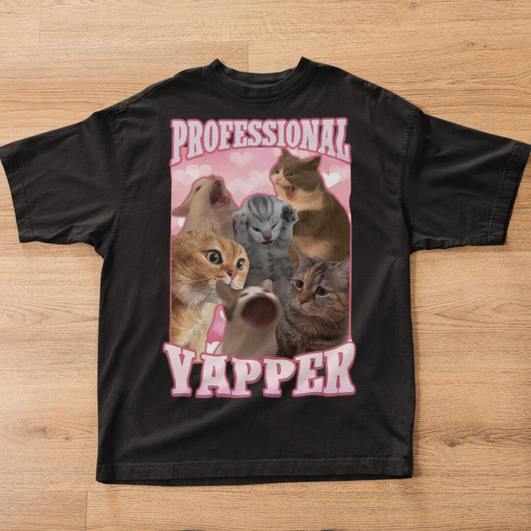 Professional Yapper Funny Cat Meme T-shirt, Gift for Her, Goofy Ahh ...