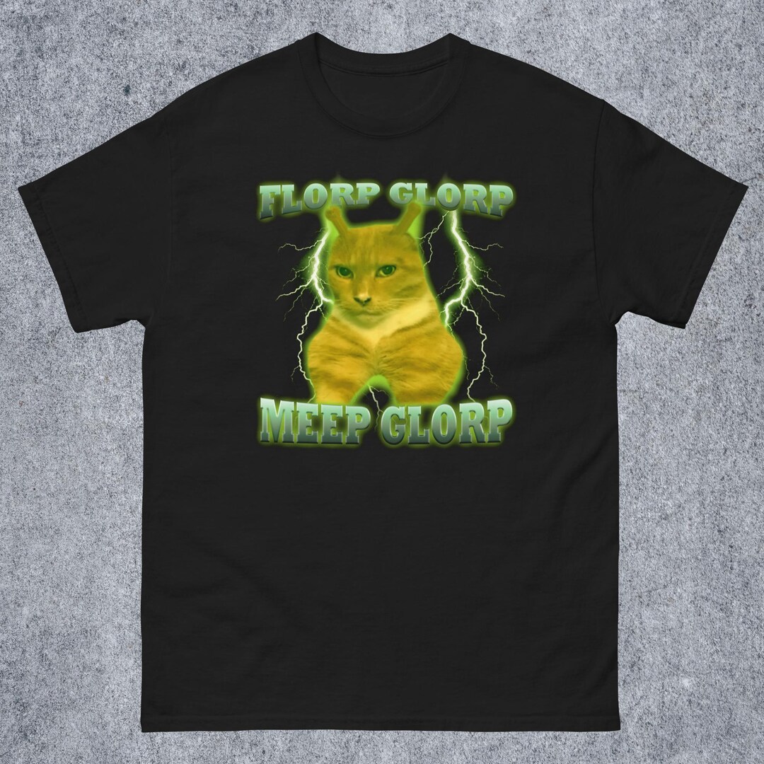 Funny Alien Cat Dank Meme Tee Shirt Gift for Woman and Man, Brainrot T ...