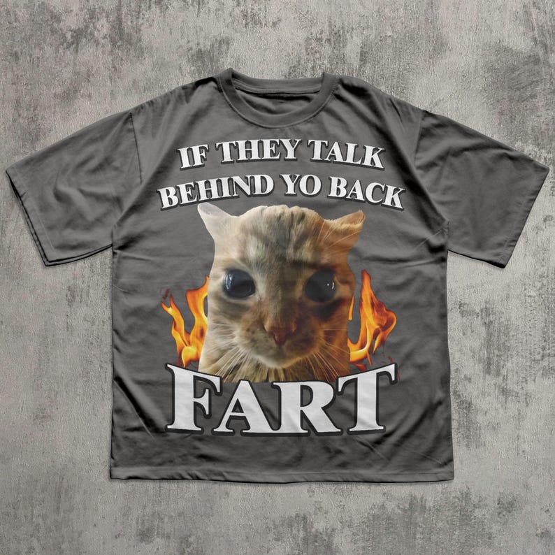 If They Talk Behind Yo Back Fart Funny Cat Meme T-shirt, Silly Cats ...