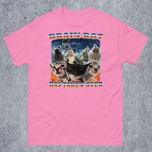 Brain Rot Funny Cat Meme Tee Shirt Gift for Woman and Man, Cringe T ...