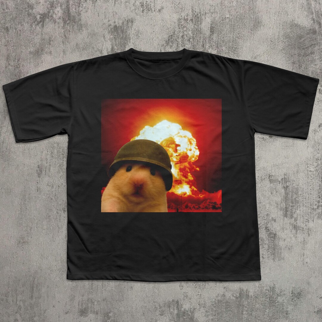 Funny Explosion Hamster T-shirt, Meme Shirt, Weird Tee, Unhinged ...