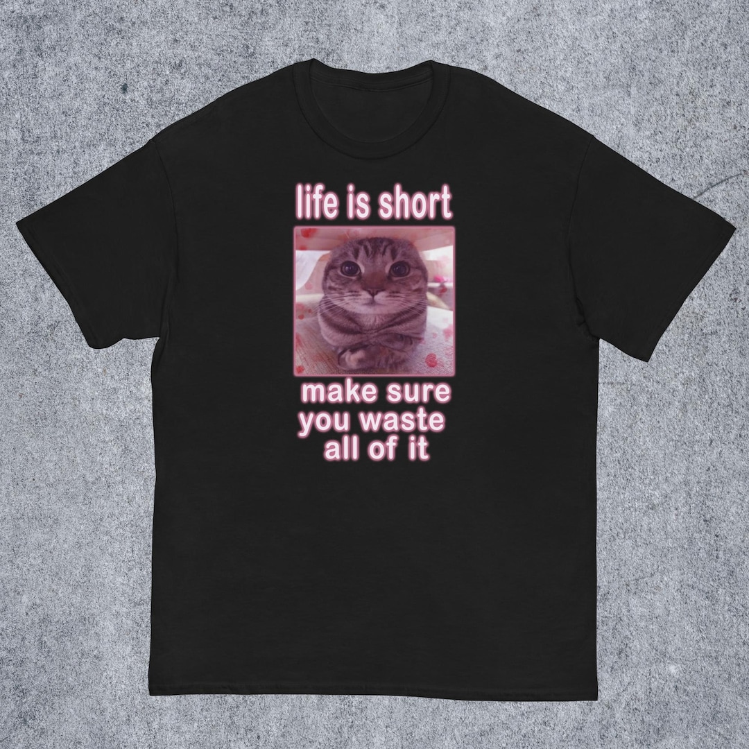 Funny Cat Meme T-shirt, Cats Dank Memes Tee, Freaky Unhinged Tshirt ...