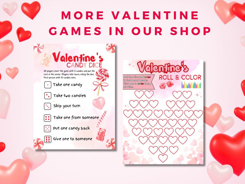 Valentine's Day I Spy Game Printable Classroom Activity for Kids ...