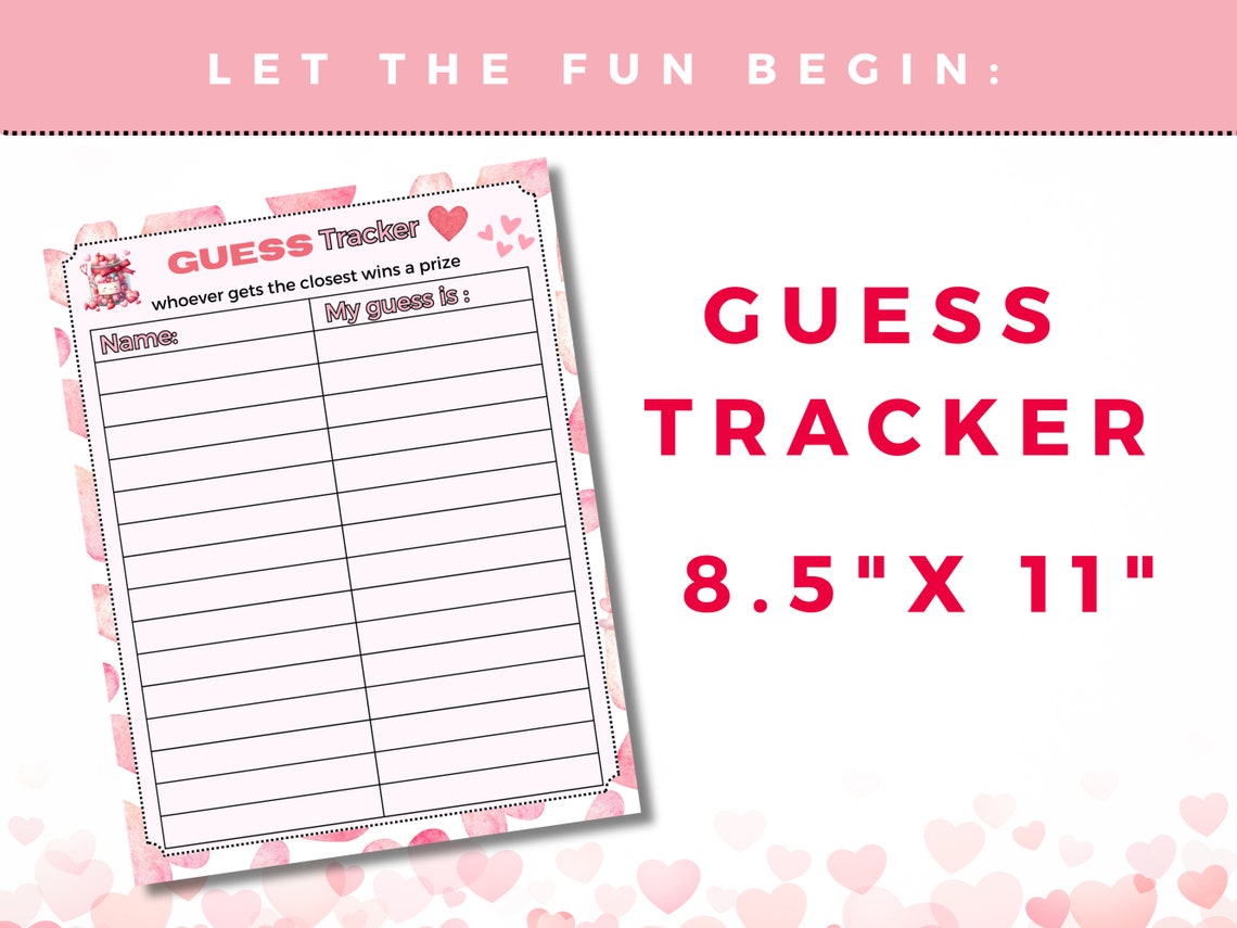 Valentines Candy Guessing Game, How Many Candies Are in the Jar Game ...