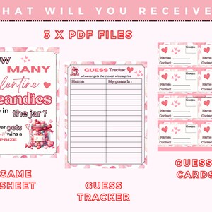 Valentines Candy Guessing Game, How Many Candies Are in the Jar Game ...