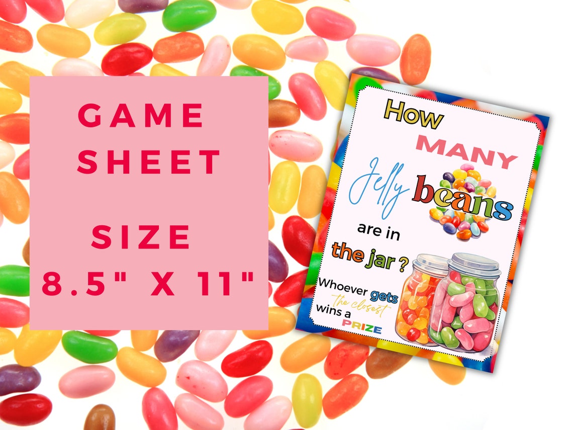 Jelly Beans Guessing Game: Party, Office, Classroom (digital Download ...