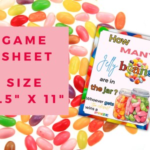 Jelly Beans Guessing Game: Party, Office, Classroom (digital Download ...