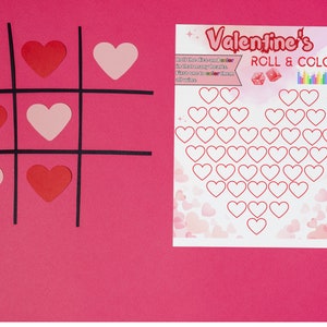 Valentines Day Game, Valentines Day Roll and Color Game, Valentines ...