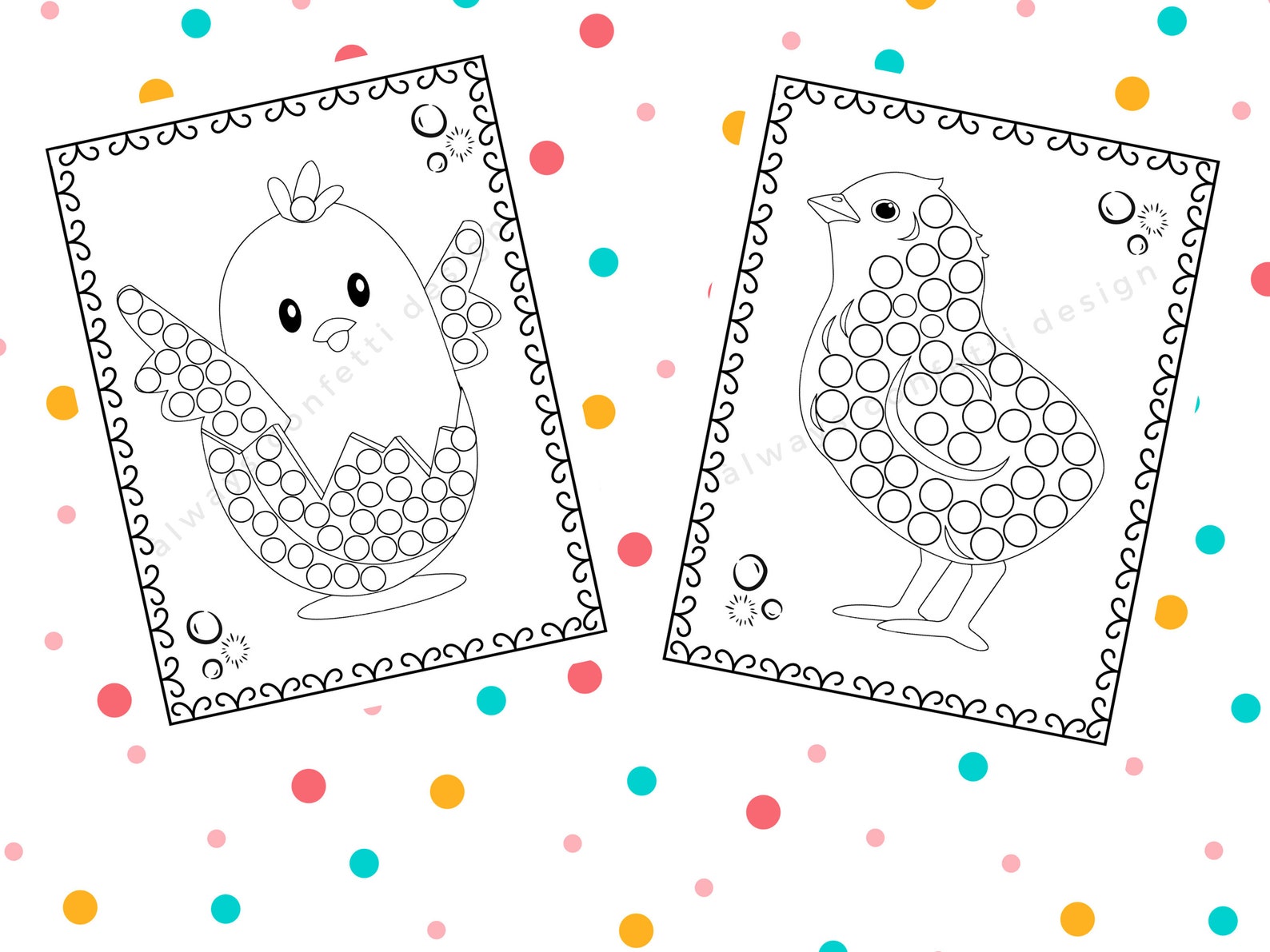 Spring Dot Marker Pages, Do A Dot Marker Coloring Preschool and Daycare ...