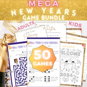 New Year's Games Mega Bundle for Kids and Adults, New Year's Eve Party ...
