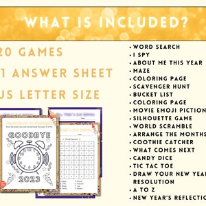 New Year's Games Mega Bundle for Kids and Adults, New Year's Eve Party ...