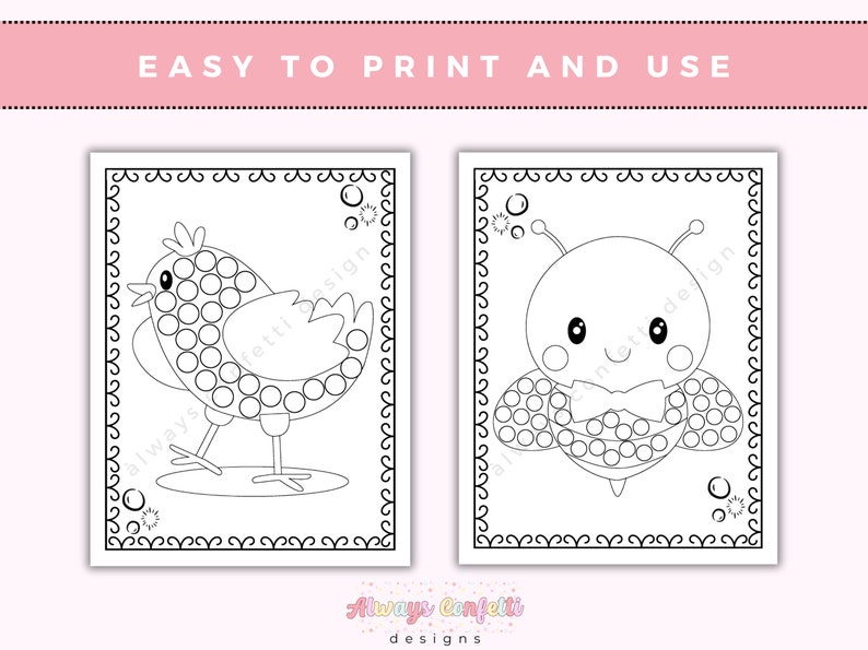 Spring Dot Marker Pages, Do A Dot Marker Coloring Preschool and Daycare ...