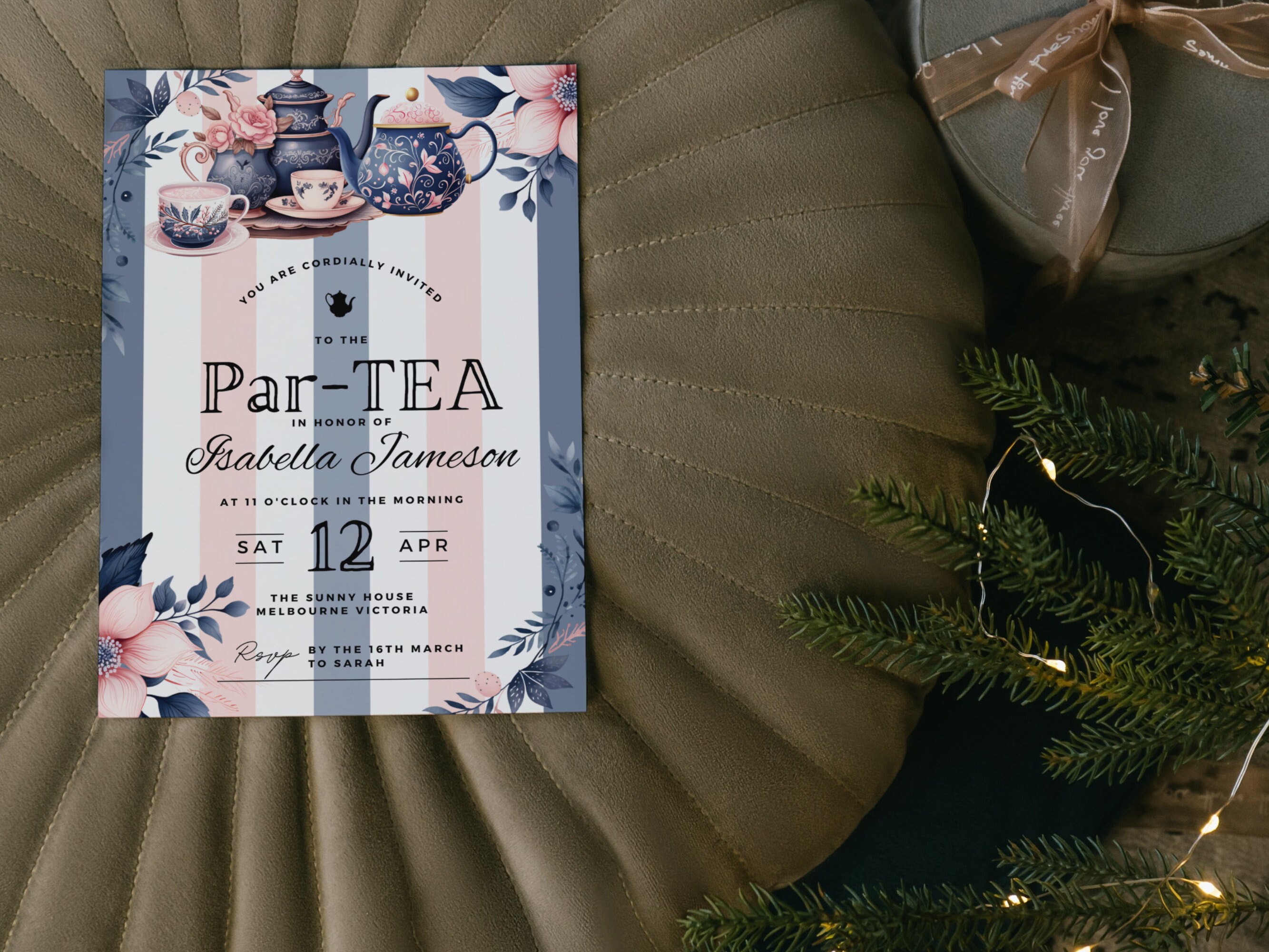High Tea Party Invitation, English Par-tea, Tea Party Invitation for ...