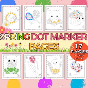 Spring Dot Marker Pages, Do A Dot Marker Coloring Preschool and Daycare ...
