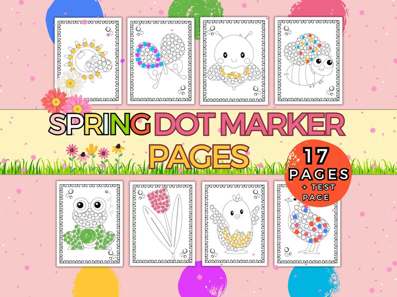 Spring Dot Marker Pages, Do A Dot Marker Coloring Preschool and Daycare ...