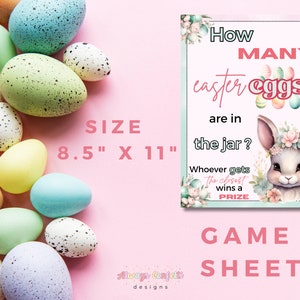 Easter Eggs Guessing Game, How Many Easter Eggs Are in the Jar, Guess ...