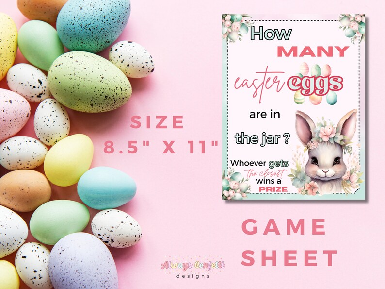 Easter Egg Guessing Game: Printable Party Activity (PDF) - Etsy Australia