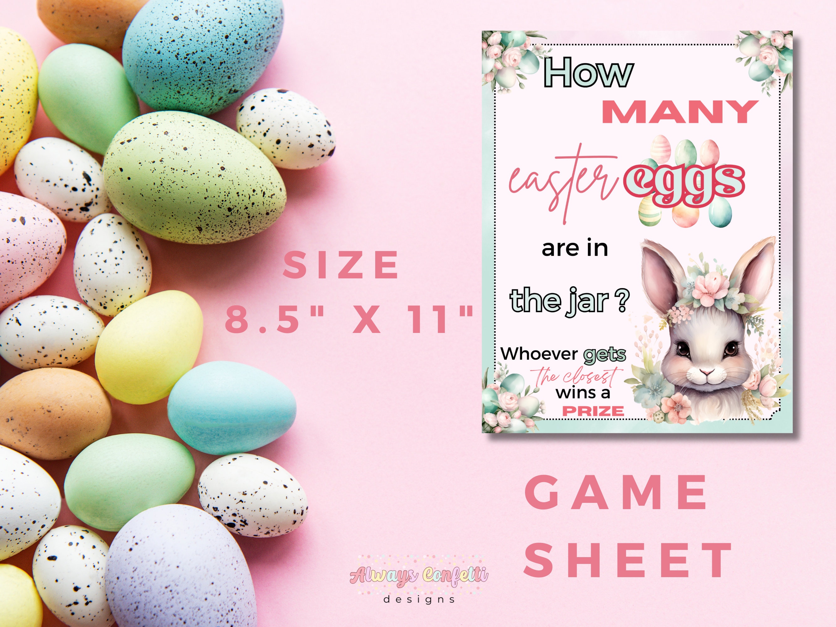 Easter Egg Guessing Game: Printable Party Activity (PDF) - Etsy Australia