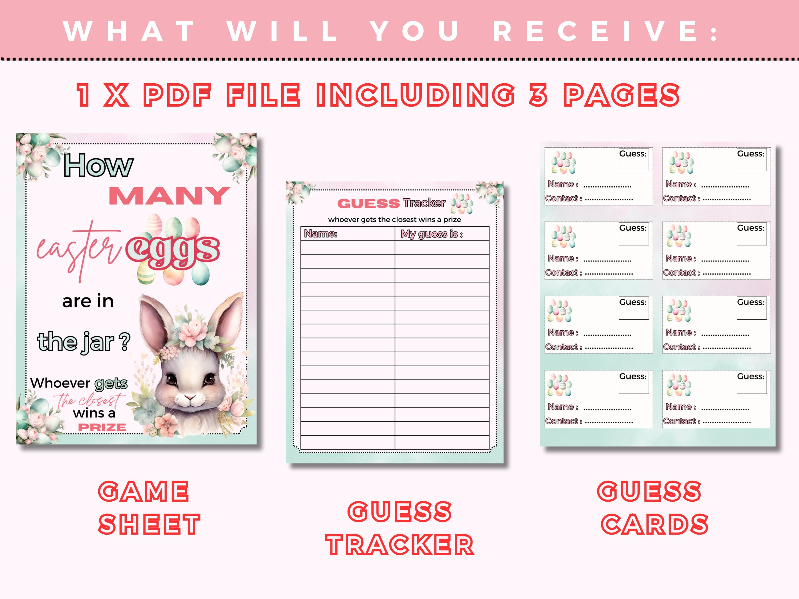 Easter Egg Guessing Game: Printable Party Activity (PDF) - Etsy Australia