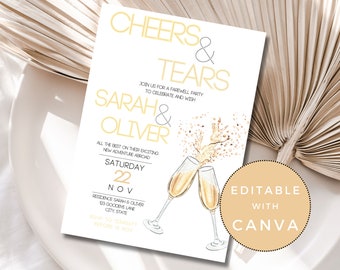 Modern Farewell Party Invite - Goodbye Party Celebration Invitation ...