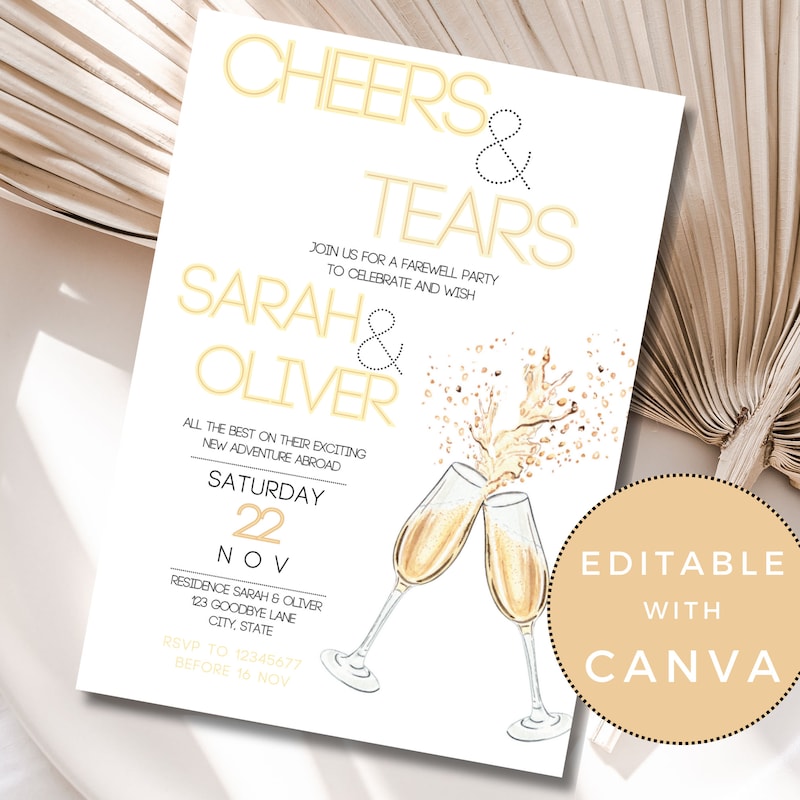 Cheers and Tears Flyer - Etsy