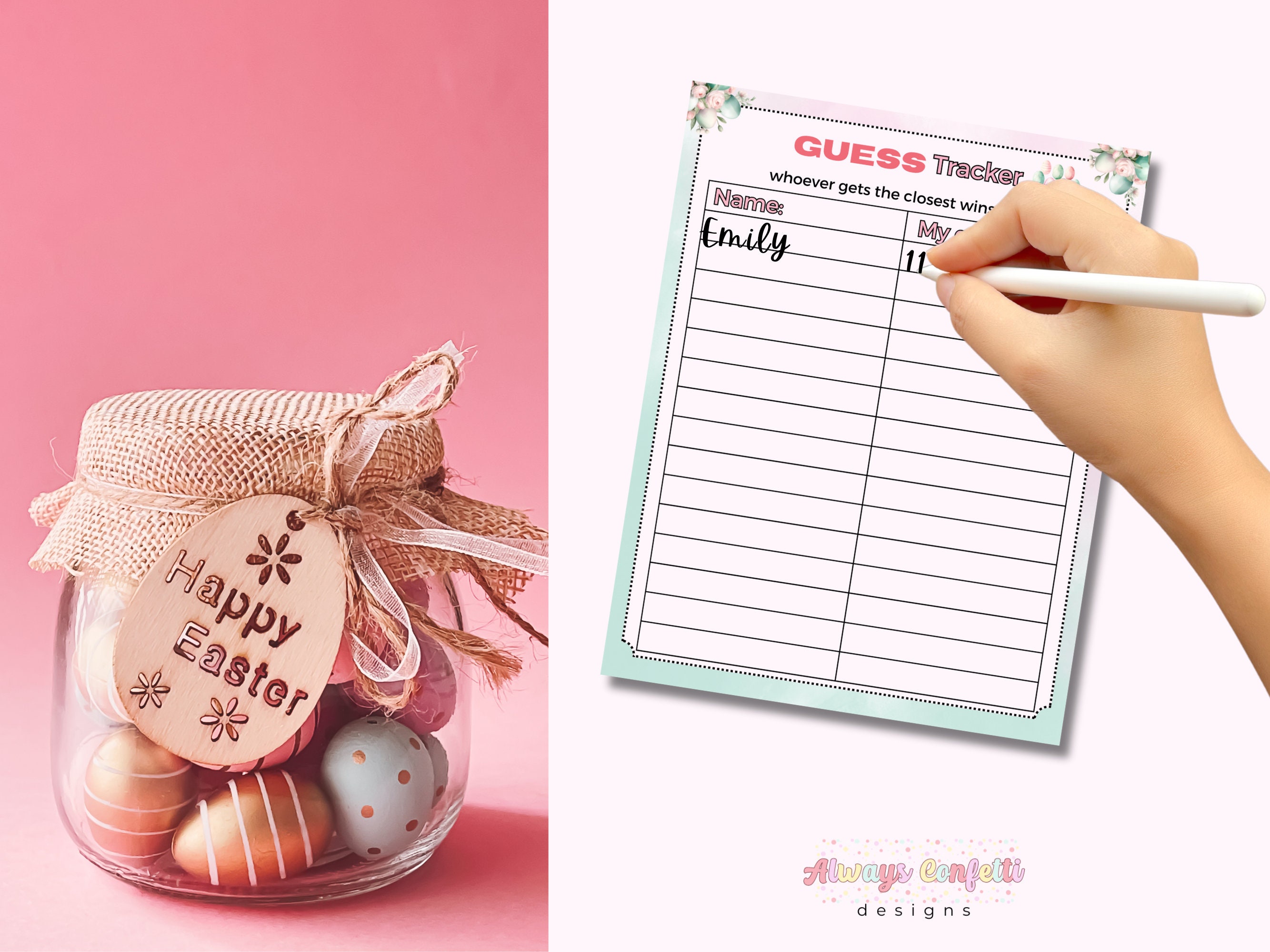 Easter Egg Guessing Game: Printable Party Activity (PDF) - Etsy Australia