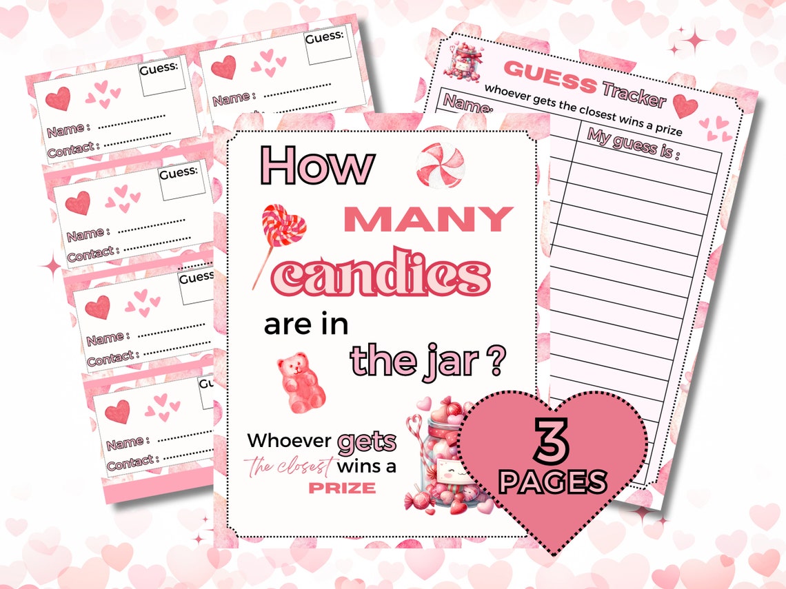 Candy Guessing Game: Party, Office, Classroom (PDF) - Etsy