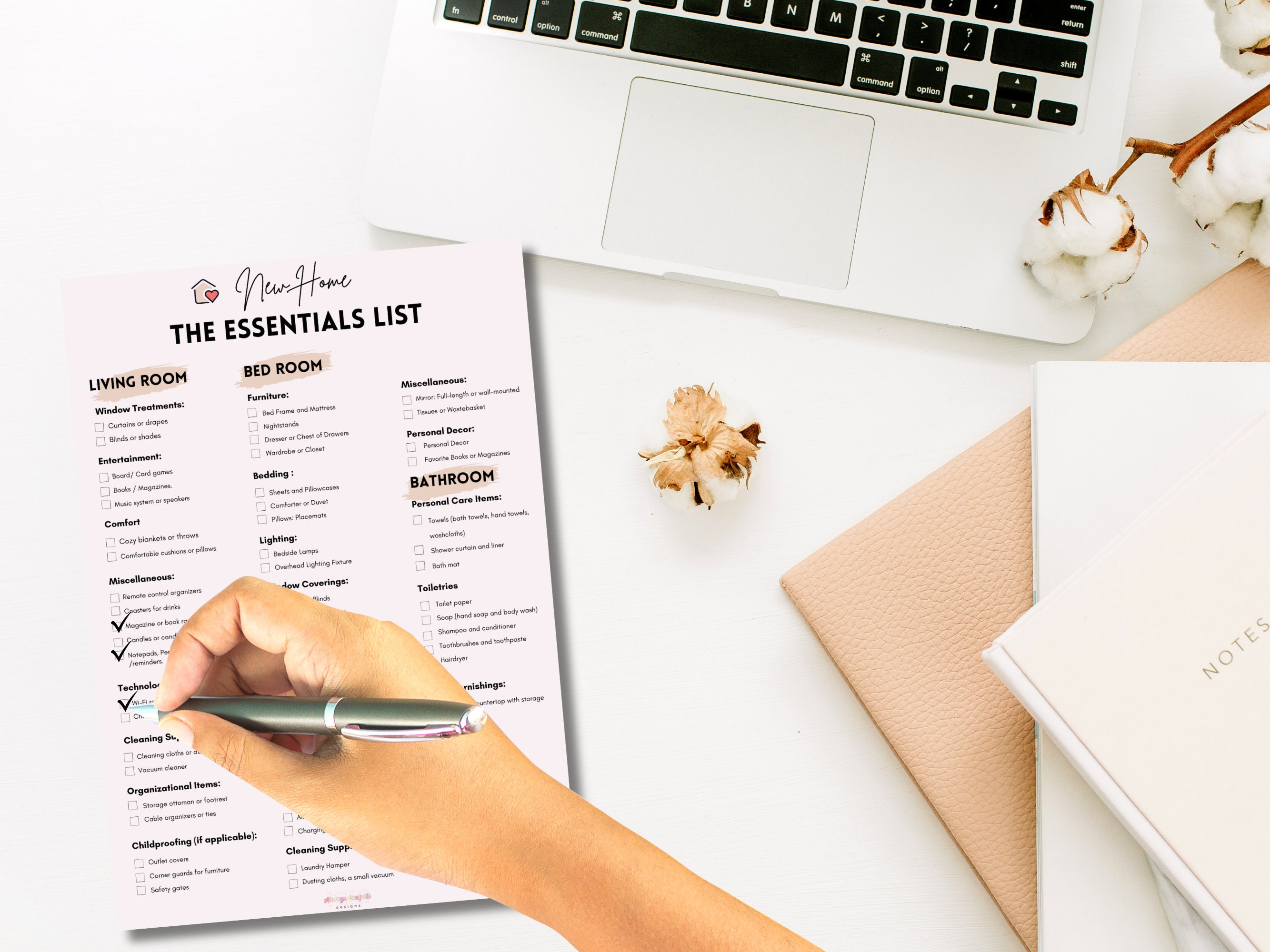 First Home Essentials Checklist, Moving Checklist Printable, New Home ...