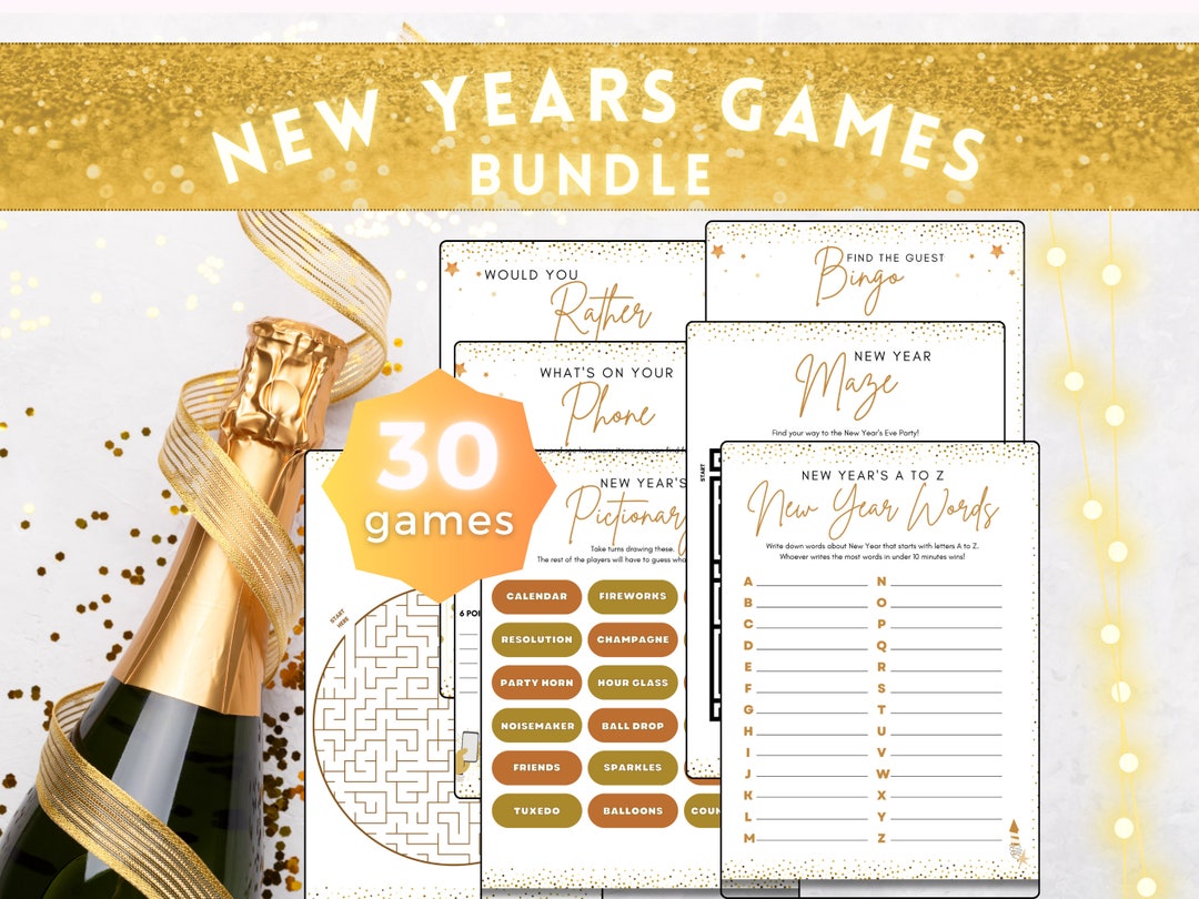 New Year's Eve Games Bundle: Printable Party Games (PDF) - Etsy