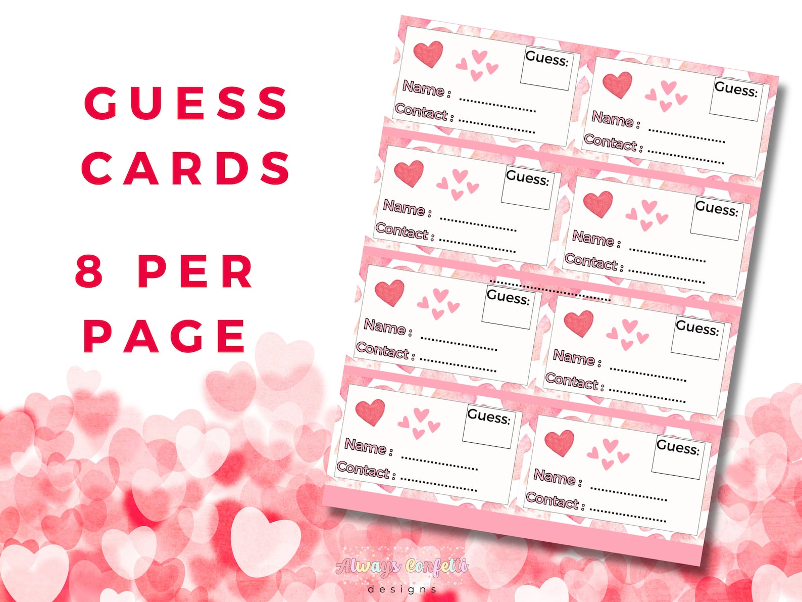 Valentines Candy Guessing Game, How Many Candies Are in the Jar Game ...