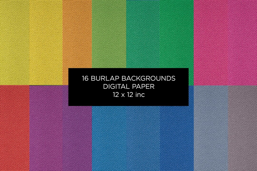 Burlap Backgrounds - Burlap Digital Paper - Burlap Textures - 16 Colors ...
