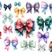 Elegant Watercolor Bow Clipart Set - Pink Ribbon Coquette Floral Design ...