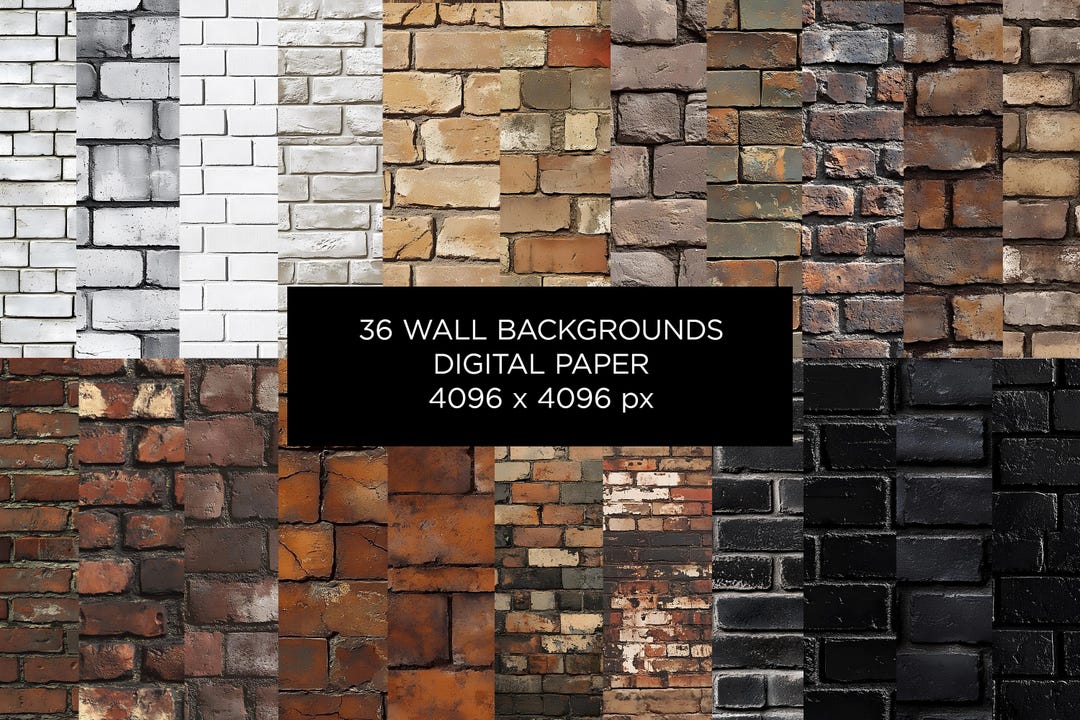 Wall Digital Paper Pack | 36 Wall Texture Backgrounds - Etsy