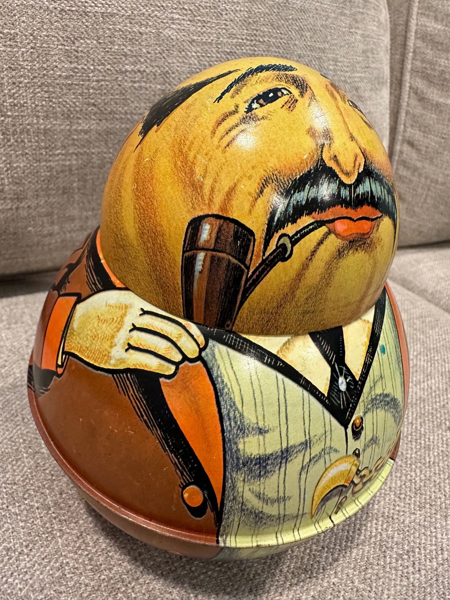 1979 Bristol Ware Businessman Roly Poly Antique Tobacco Tin - Etsy