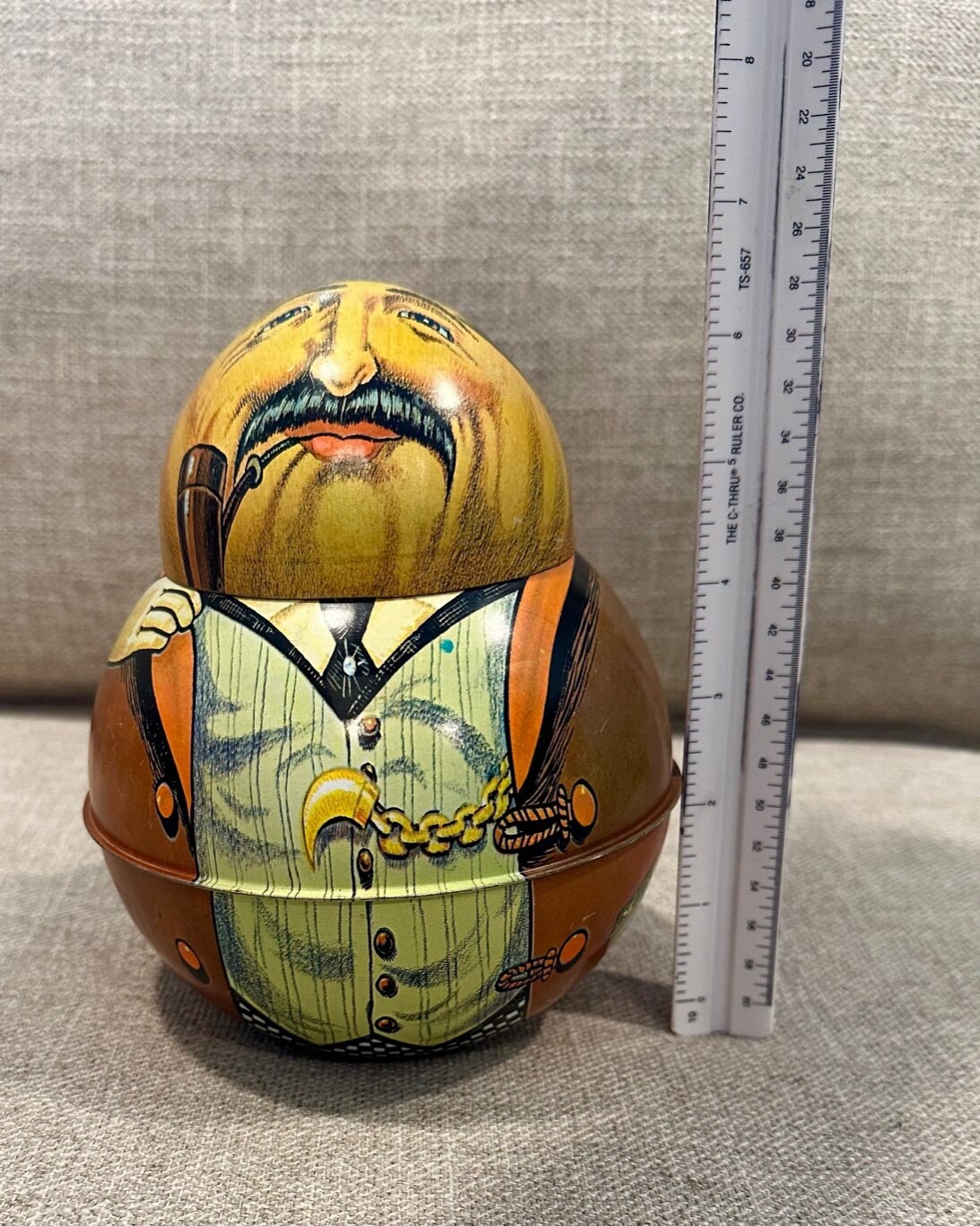 1979 Bristol Ware Businessman Roly Poly Antique Tobacco Tin - Etsy