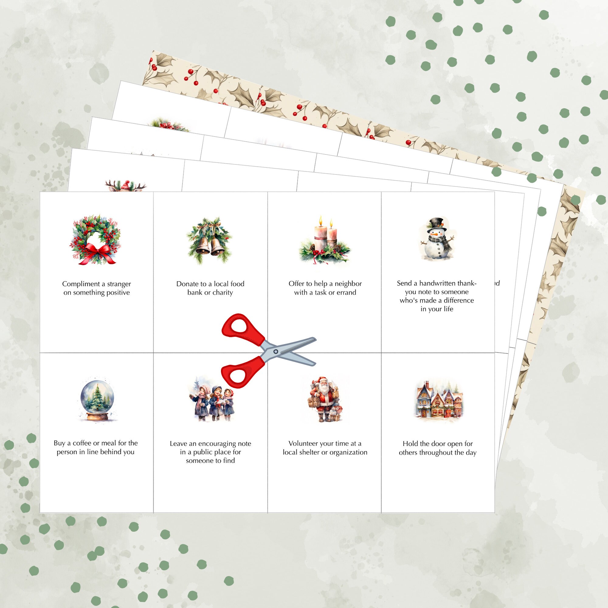 Acts of Kindness Calendar | Christmas Kindness Challenge | Christmas ...