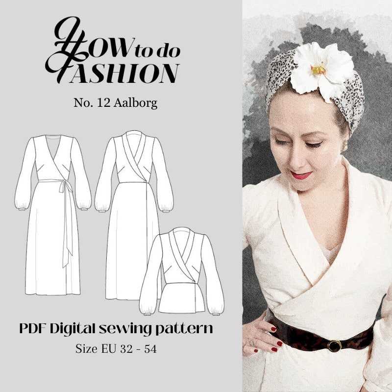 Wrap Dress Sewing Pattern - Etsy