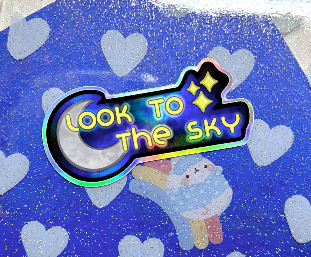 Holographic DDR Look to the Sky Sticker - Etsy