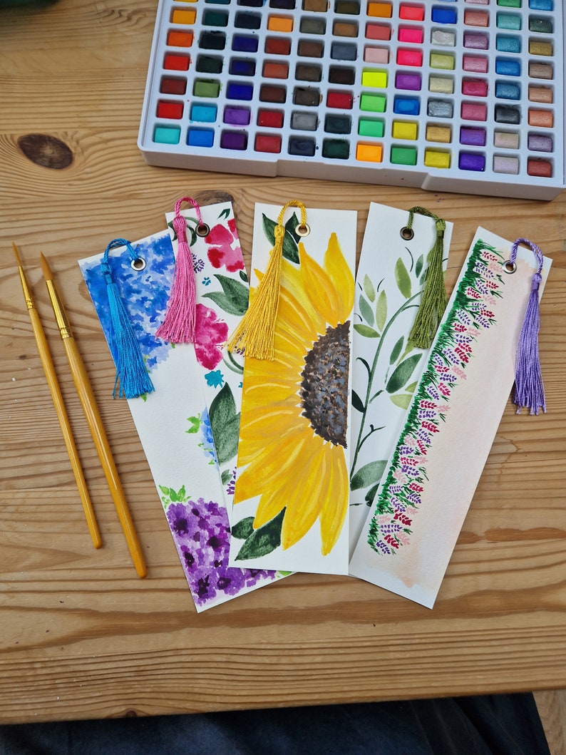 Watercolour Bookmark - Etsy