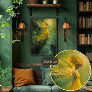 Fairy Poster Elf Print Fairycore Style Painting Light Academia Light ...