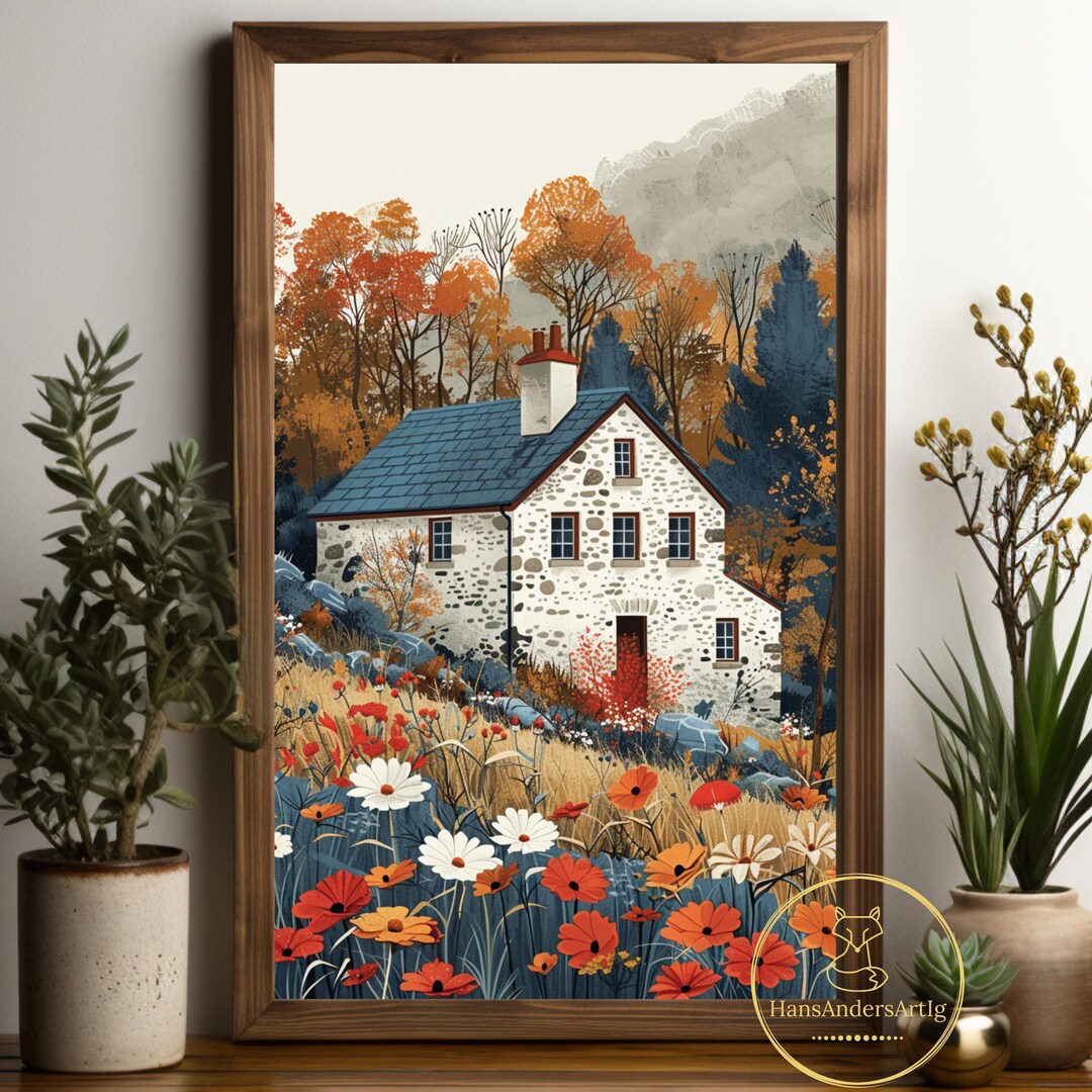 Cottagecore Poster Autumn Wall Art for Fall Lover Gift for Rustic ...