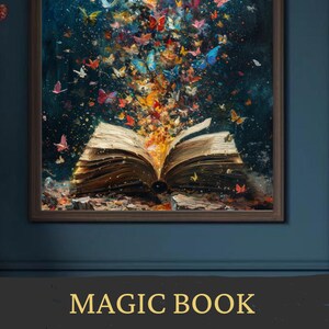 Book Art Poster Reading Painting Print Book Lover Gift Wallart ...