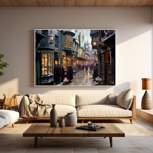 Poster Wizard Alley Fantasy Fan Poster Print Gift Magic School Witchy ...