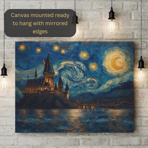 Magic Castle Poster Van Gogh Style Vintage Inspired Art Print Wizard ...