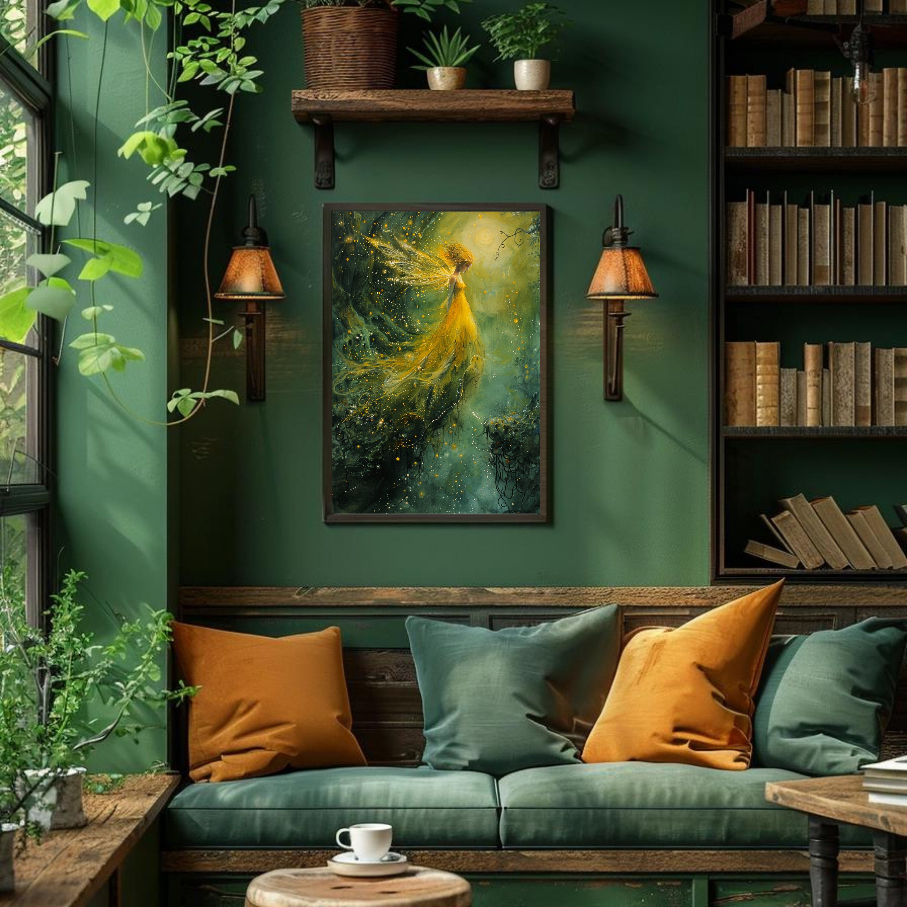 Fairy Poster Elf Print Fairycore Style Painting Light Academia Light ...